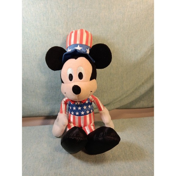 Disney | Toys | Disney Mickey Mouse American Flag Suit Hat Plush 1 ...